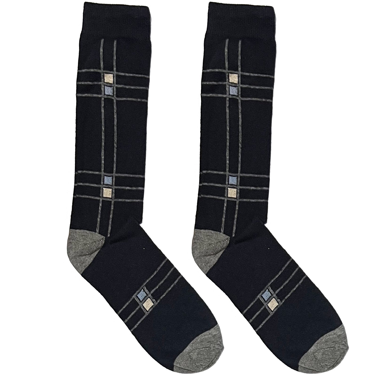 Black And Blue Middle Box Socks – themensden.pk