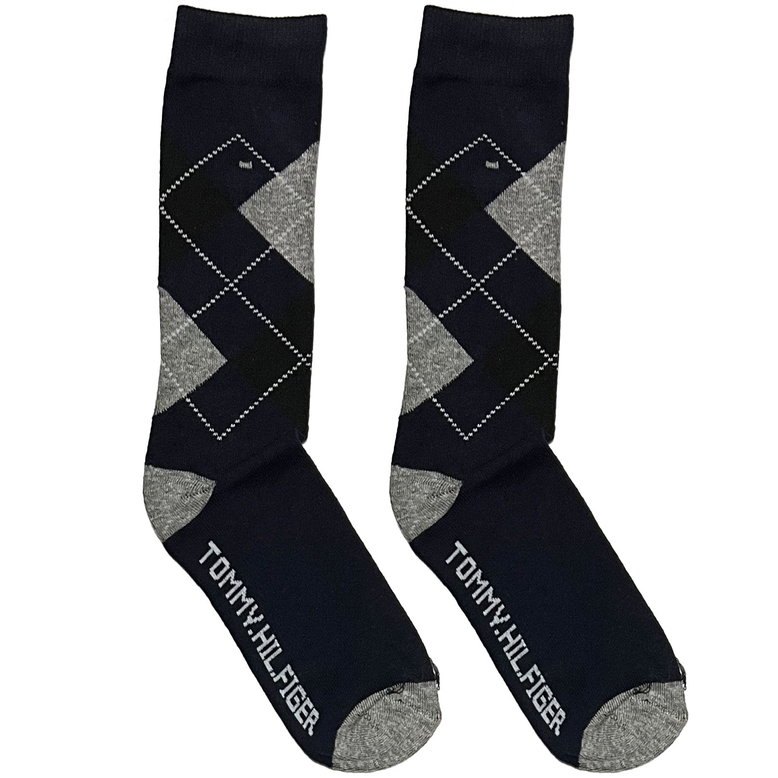 Blue And Grey Diamond Pattern Socks – themensden.pk