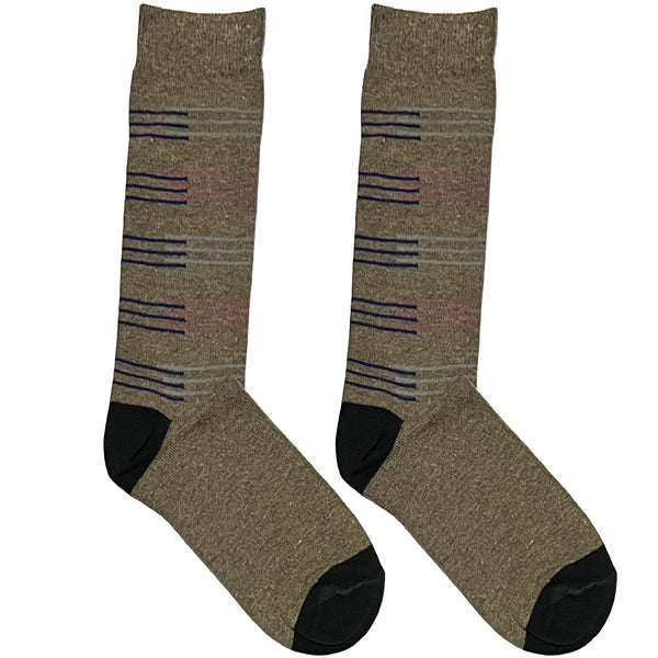 Brown Stripe Lock Socks – themensden.pk