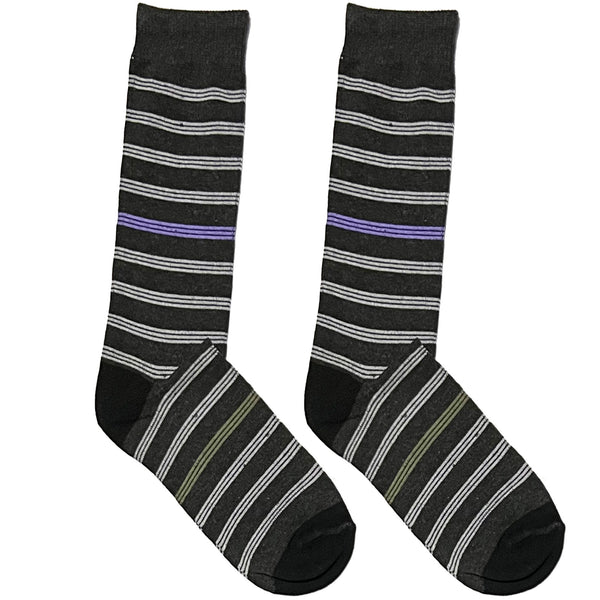 Grey And Blue Triple Stripe Socks – themensden.pk