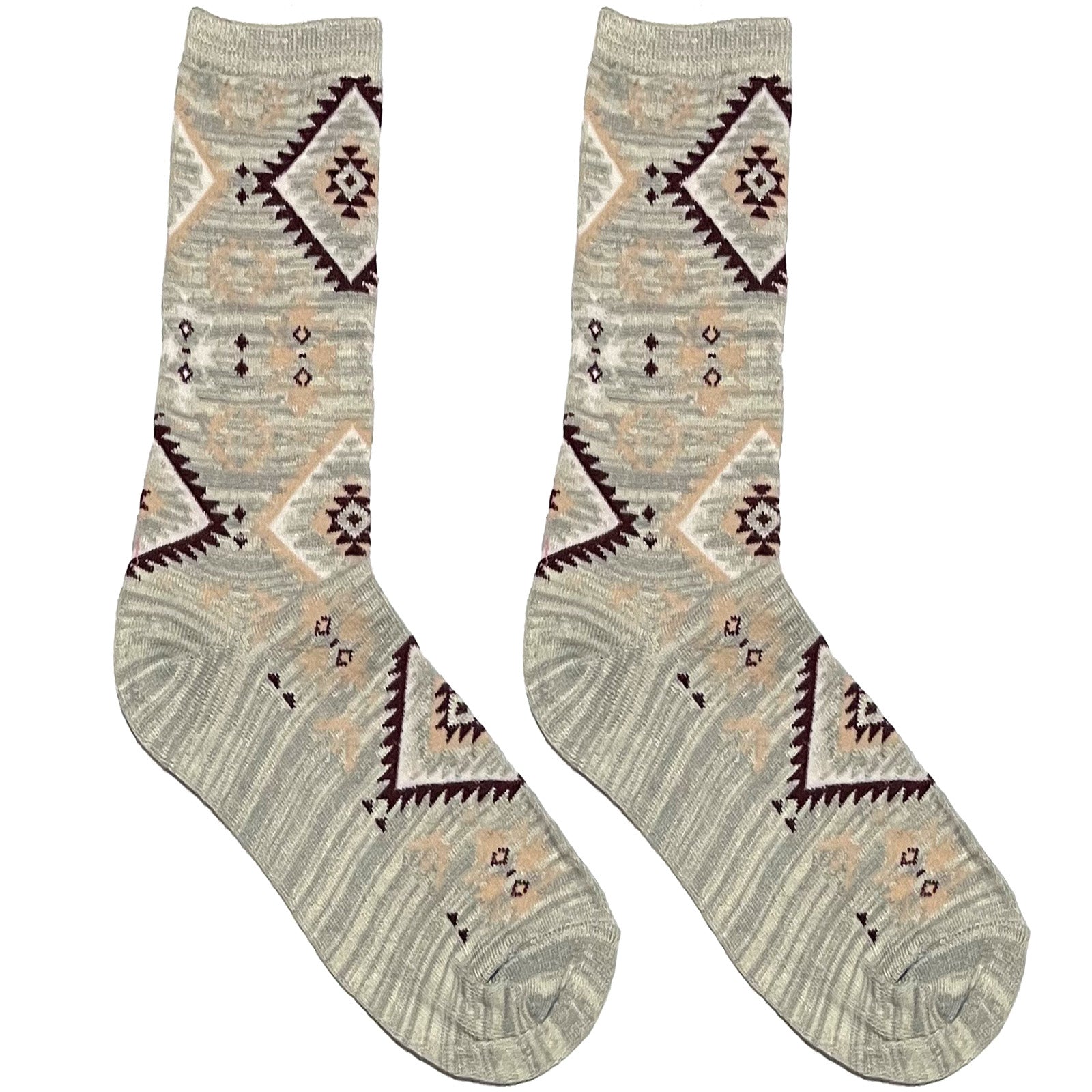 Grey And White Abstract Short Crew Socks – themensden.pk