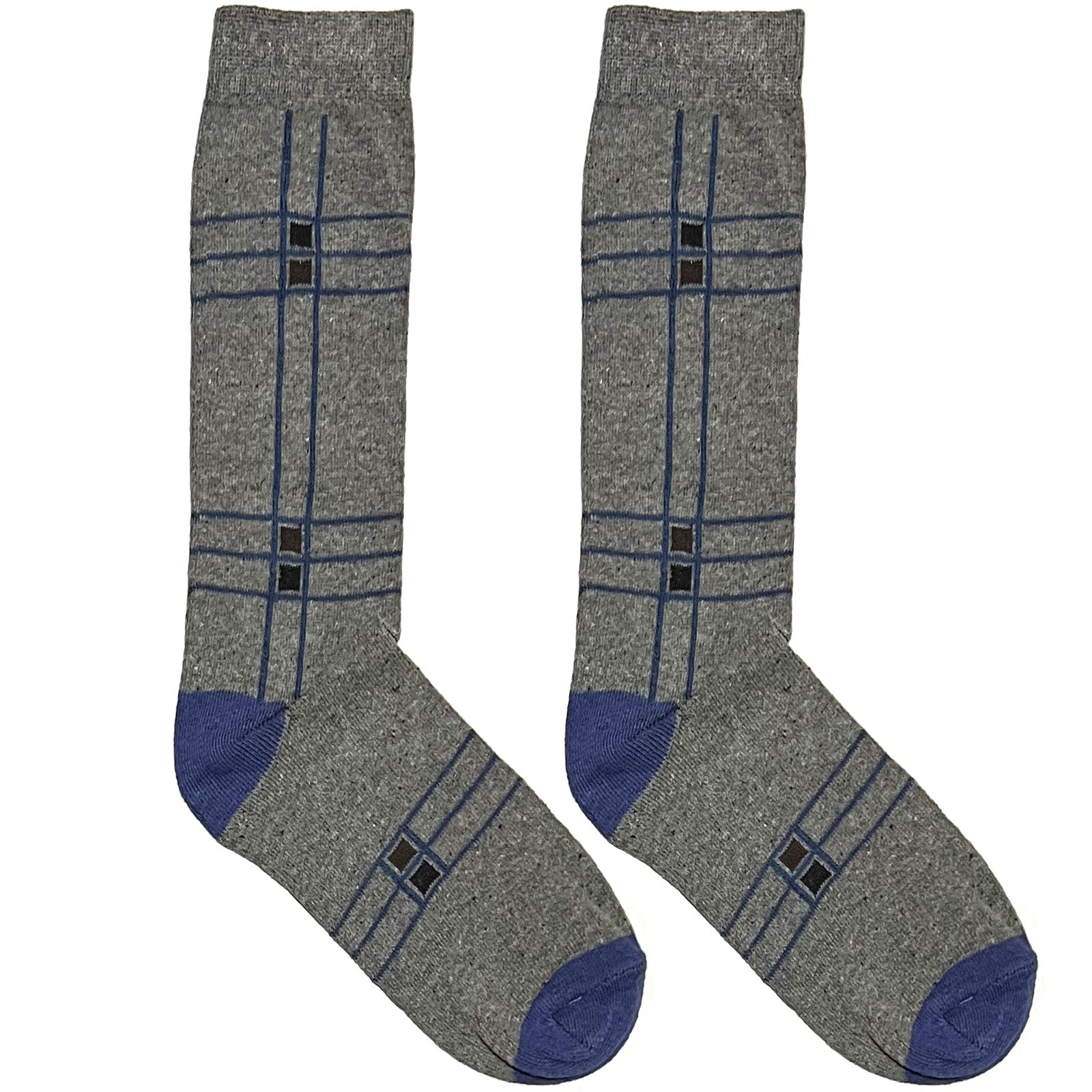 Light Grey And Blue Middle Box Socks – themensden.pk
