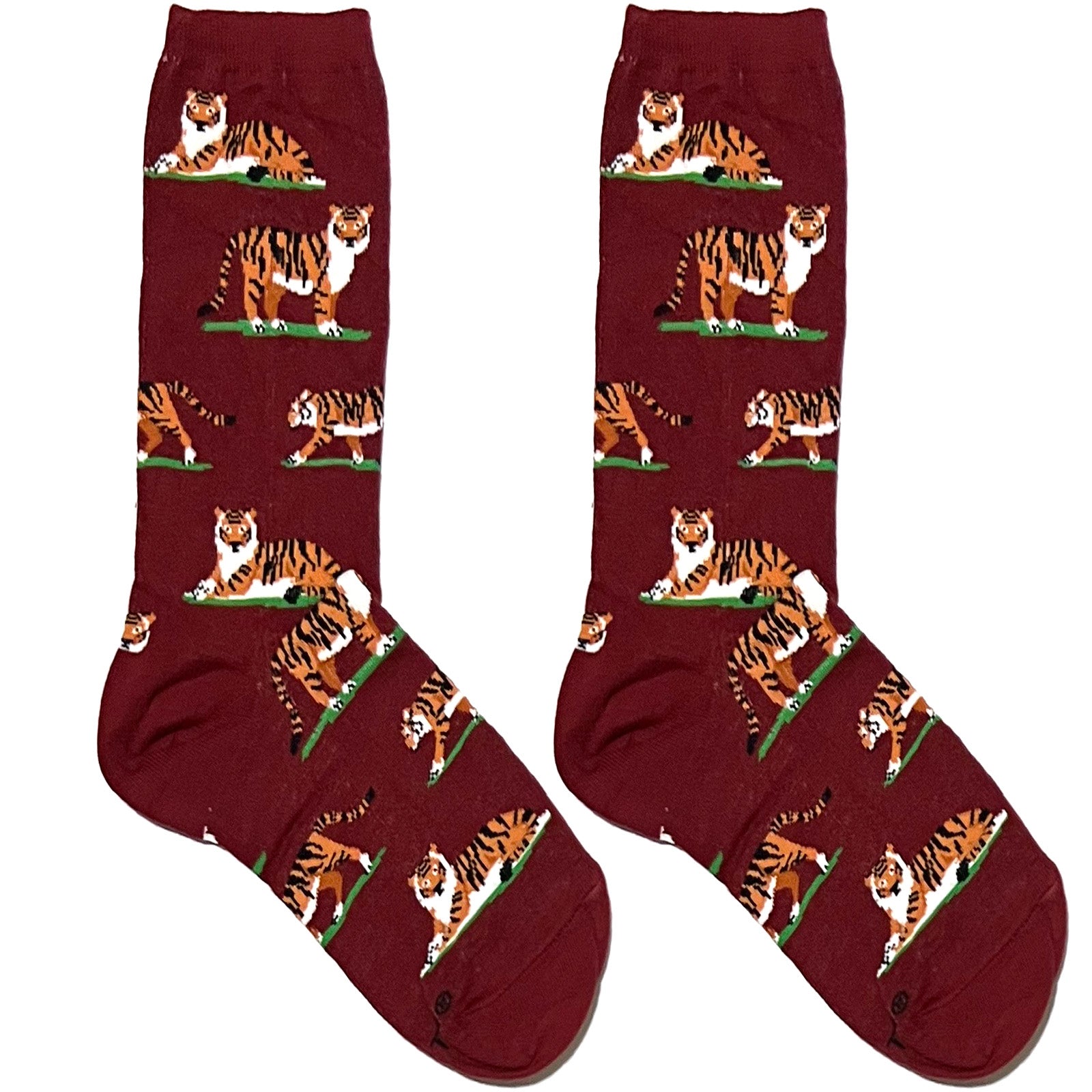 Maroon Tiger Short Crew Socks – themensden.pk