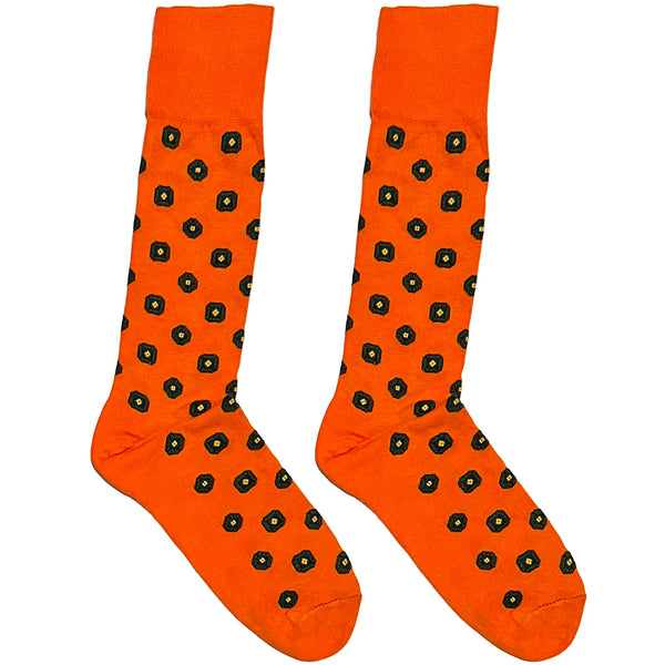Orange And Yellow Polka Socks – themensden.pk