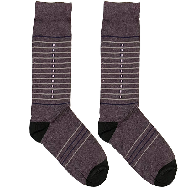 Purple Middle Square And Stripe Socks – themensden.pk