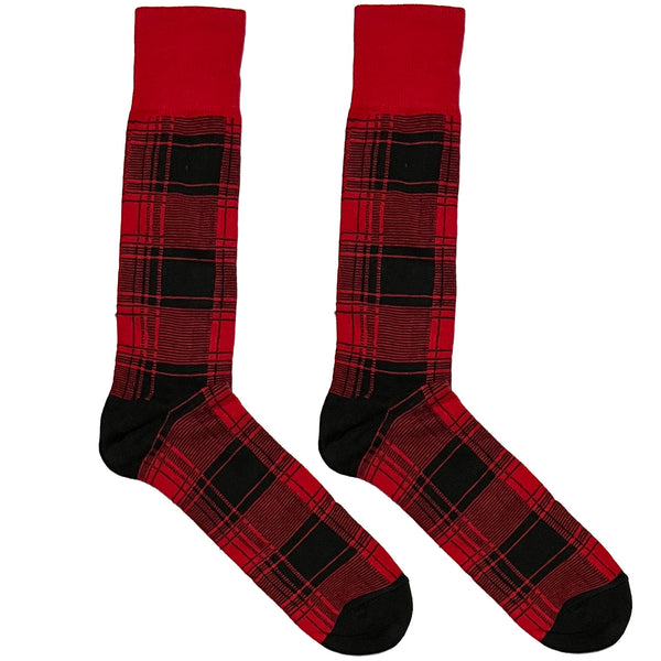 Red And Black Chequered Socks – themensden.pk