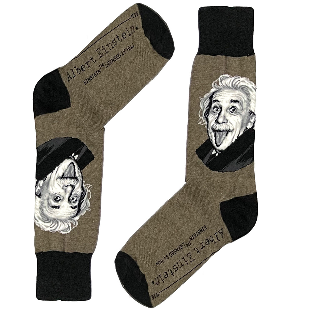 Black And Grey Albert Einstein Socks – themensden.pk