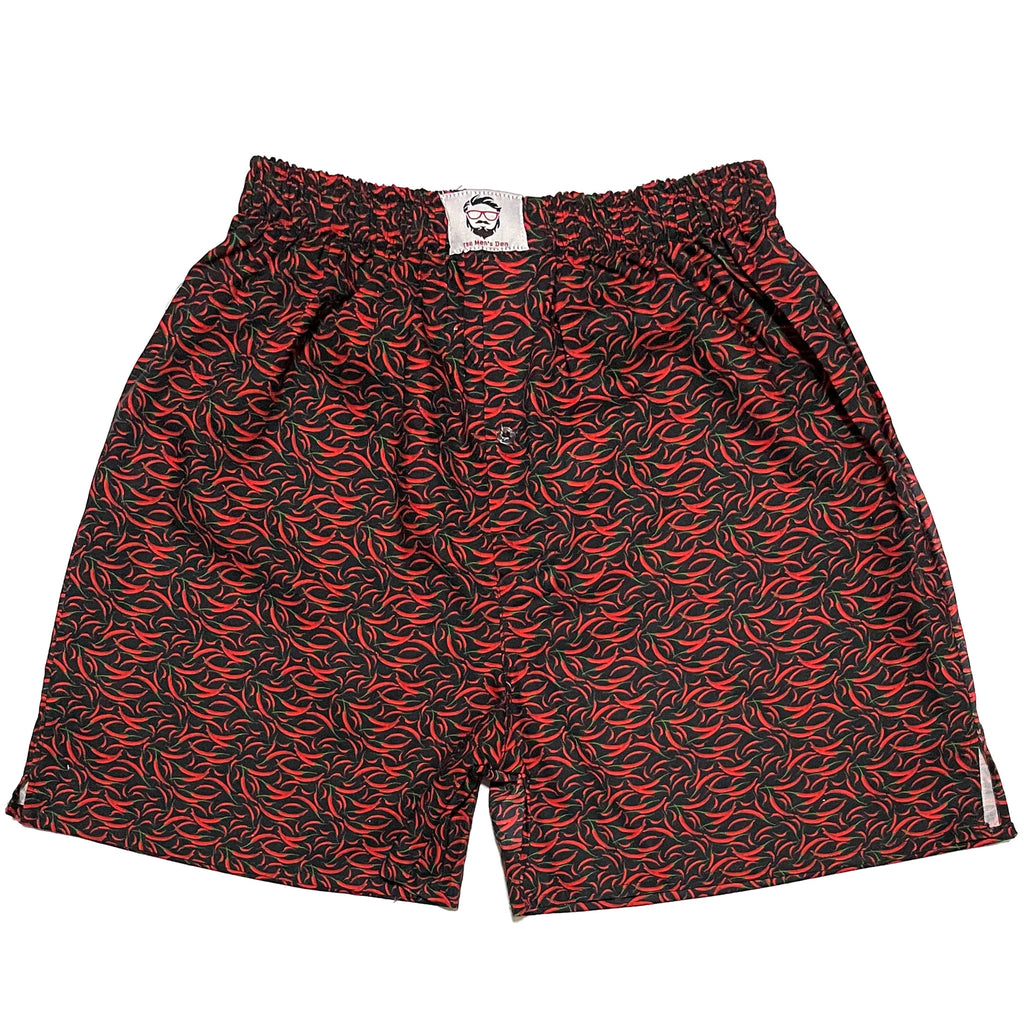 Black And Red Chili Cotton Boxers – themensden.pk