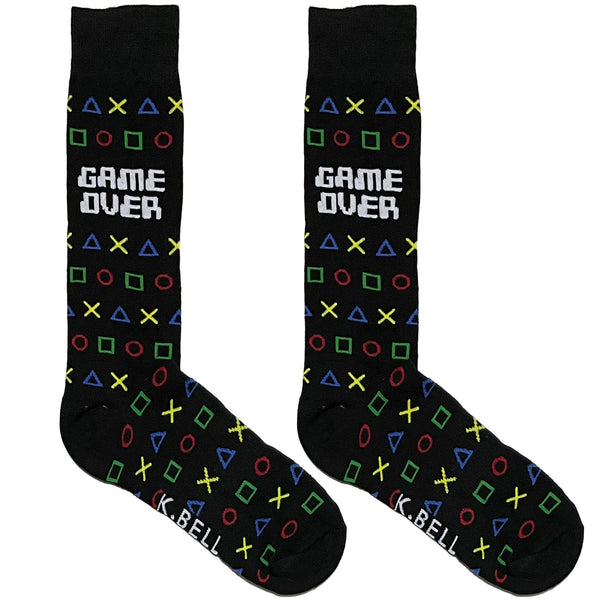Black Game Over Socks – themensden.pk