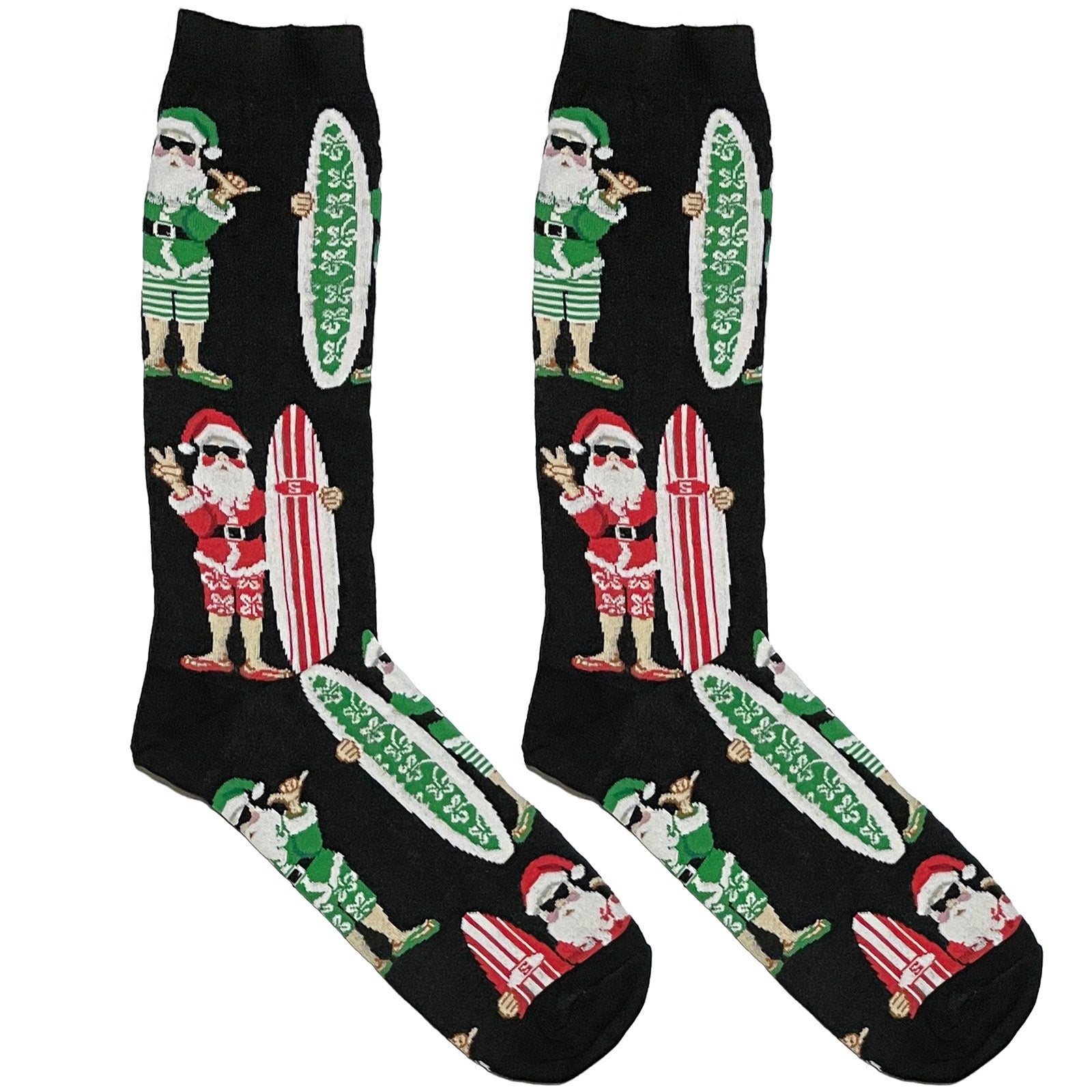 Black Santa Surfer Socks – themensden.pk