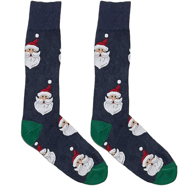 Blue And White Santa Socks – themensden.pk