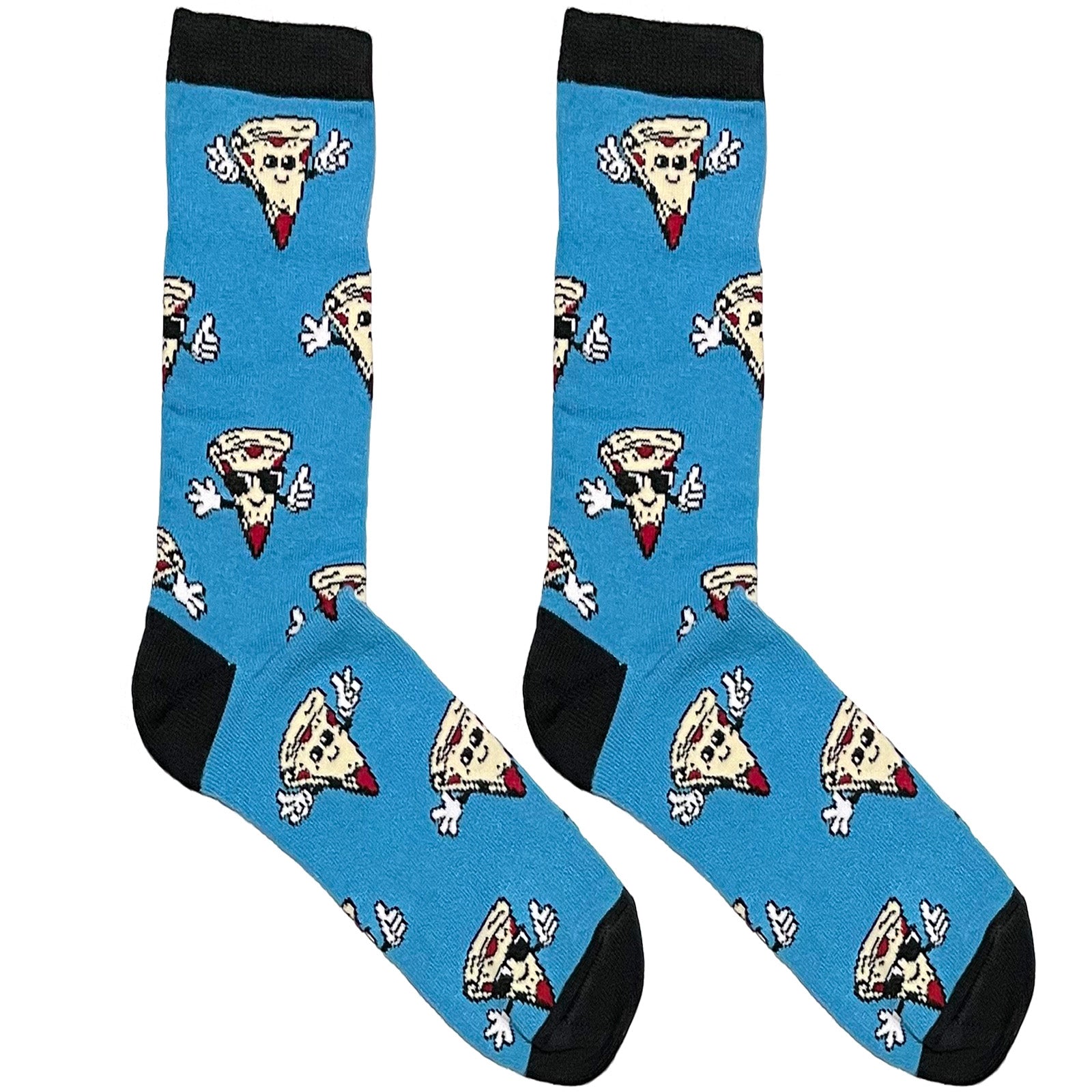 Blue Happy Pizza Short Crew Socks – themensden.pk