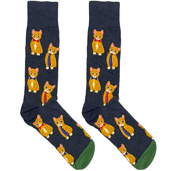 Grey Cute Cat Socks – themensden.pk