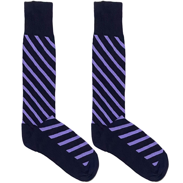 Plain Purple Stripe Socks – themensden.pk