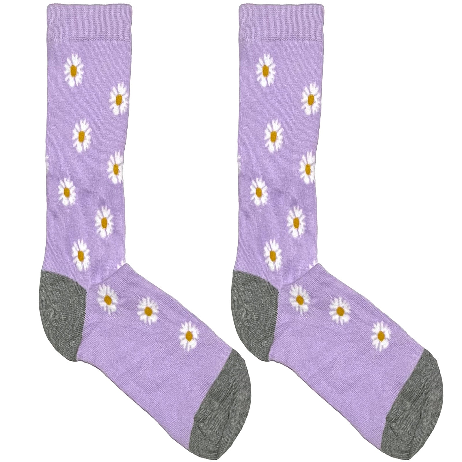 Purple And White Flower Short Crew Socks – themensden.pk
