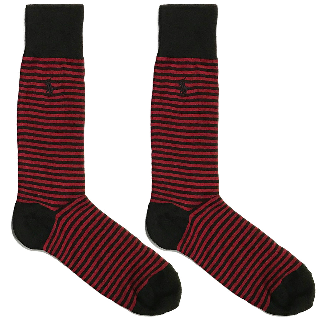 RL Small Logo Red And Black Socks – themensden.pk