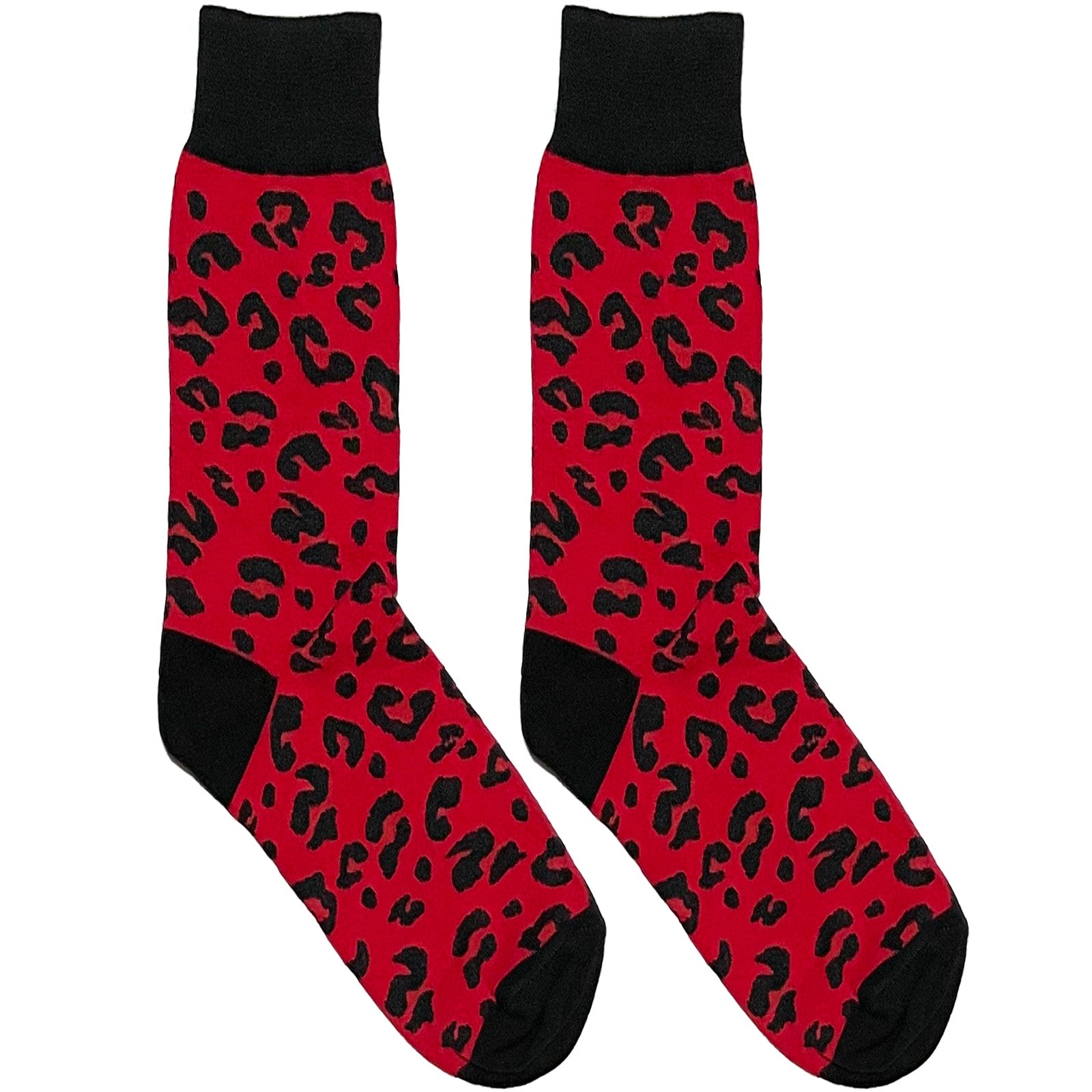 Red Leopard Print Short Crew Socks – themensden.pk