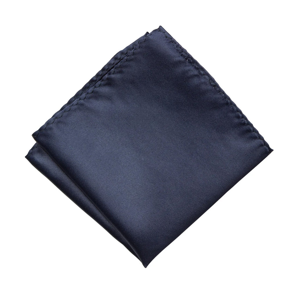 Solid Navy Blue Pocket Square – themensden.pk